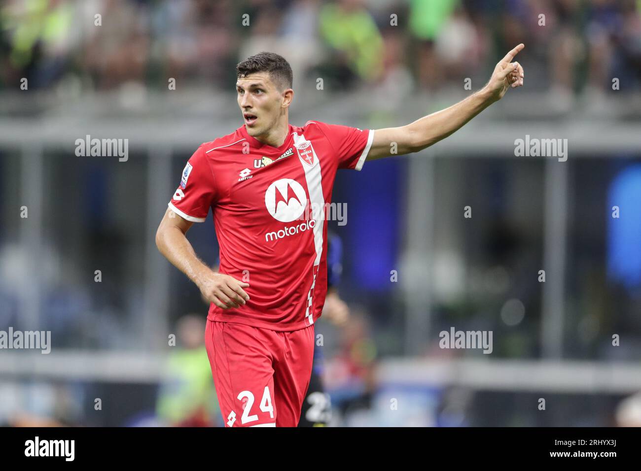 Mediolan, Italy. 19th Aug, 2023. Mirco Maric of AC Monza seen during ...