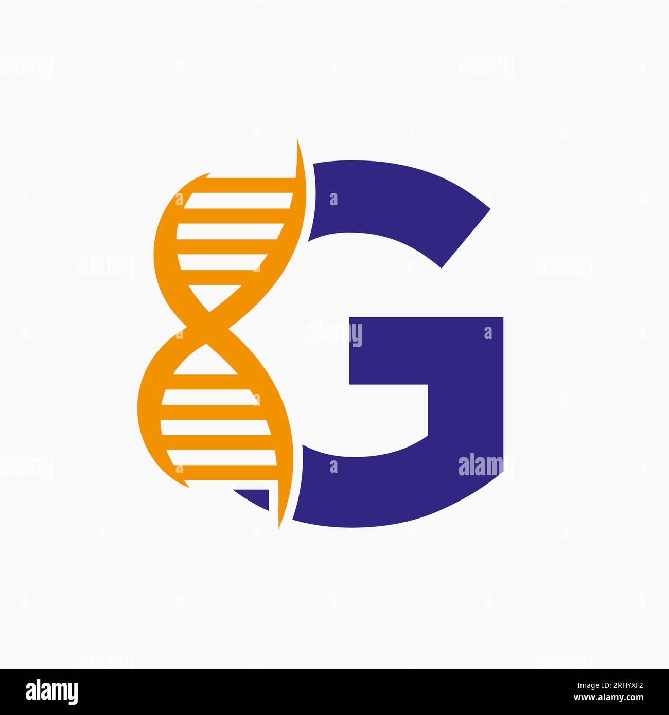 Letter G DNA Logo Design Concept With DNA Cell Icon. Health Care Symbol Stock Vector Image & Art ...