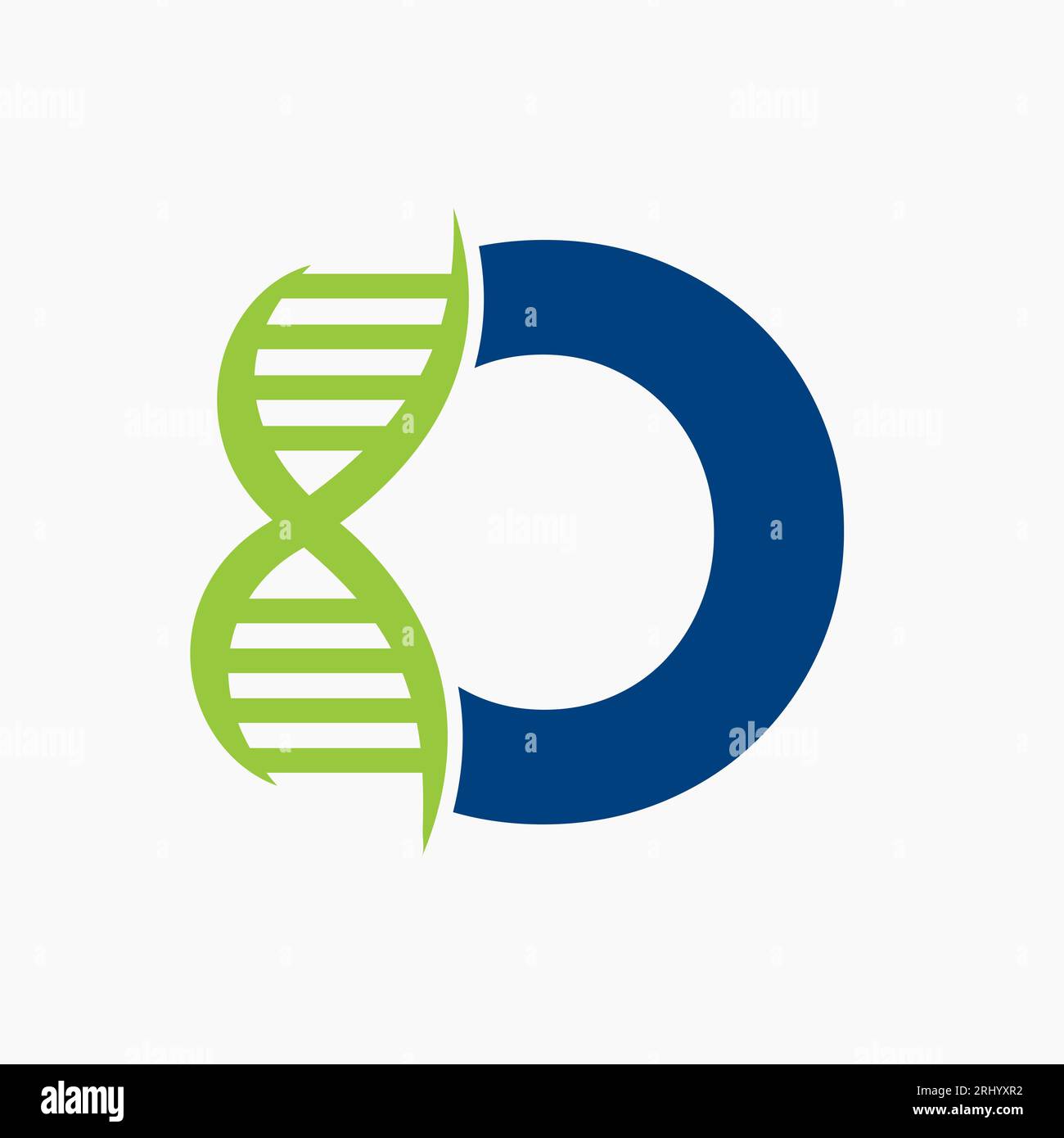Letter O DNA Logo Design Concept With DNA Cell Icon. Health Care Symbol ...