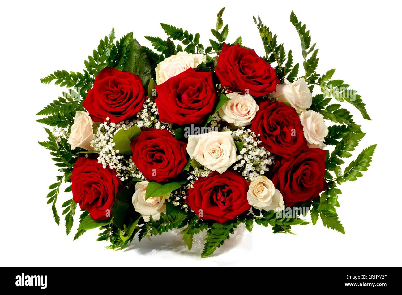 Bouquet of mixed rose flowers. Taken on a white clean background Stock ...