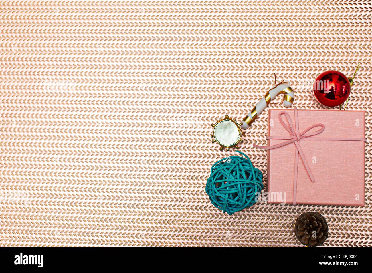 Christmas cluster high view gift boxes on golden background Gifts are ...