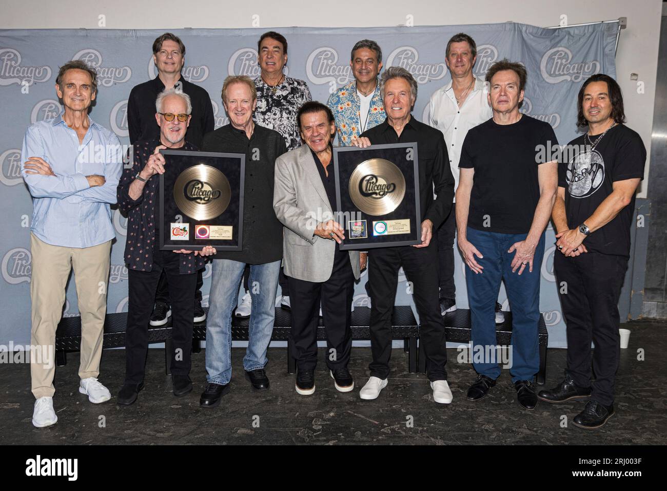 American Rock band Chicago with three of their founding members James ...