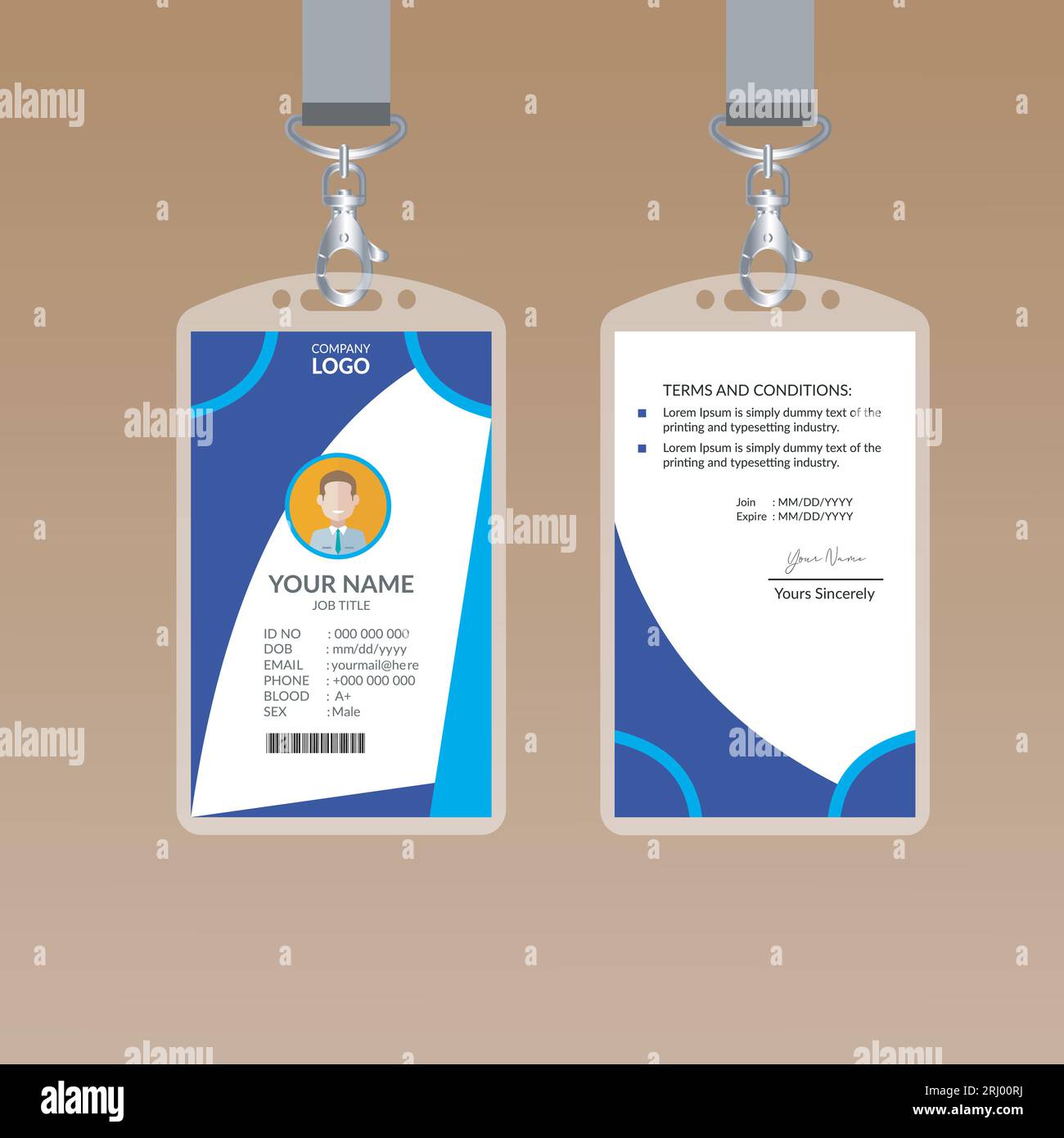 Elegant ID Card Design Template Stock Vector Image & Art - Alamy