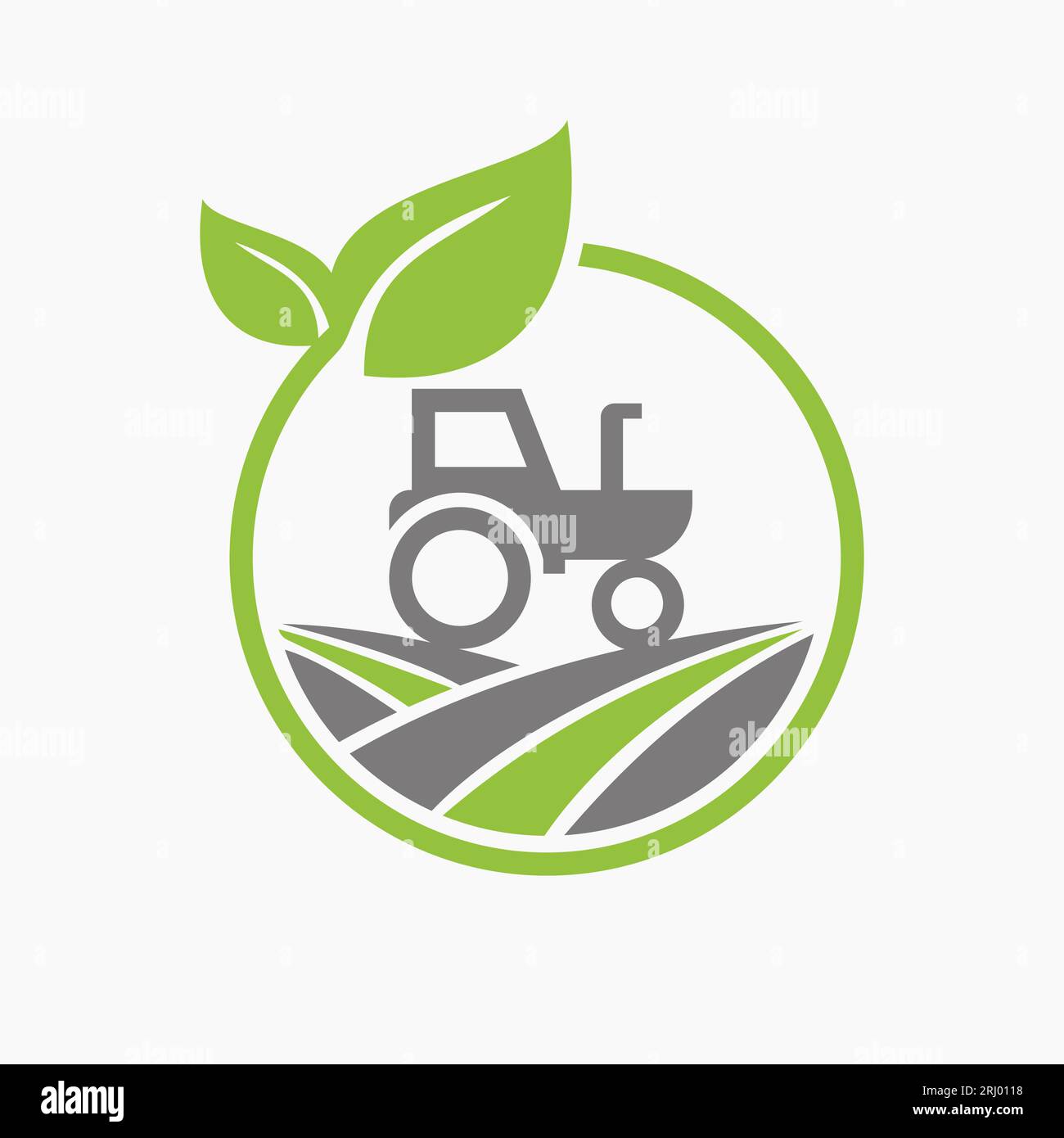 Agriculture Logo Design Concept With Tractor Icon. Farming Logotype ...