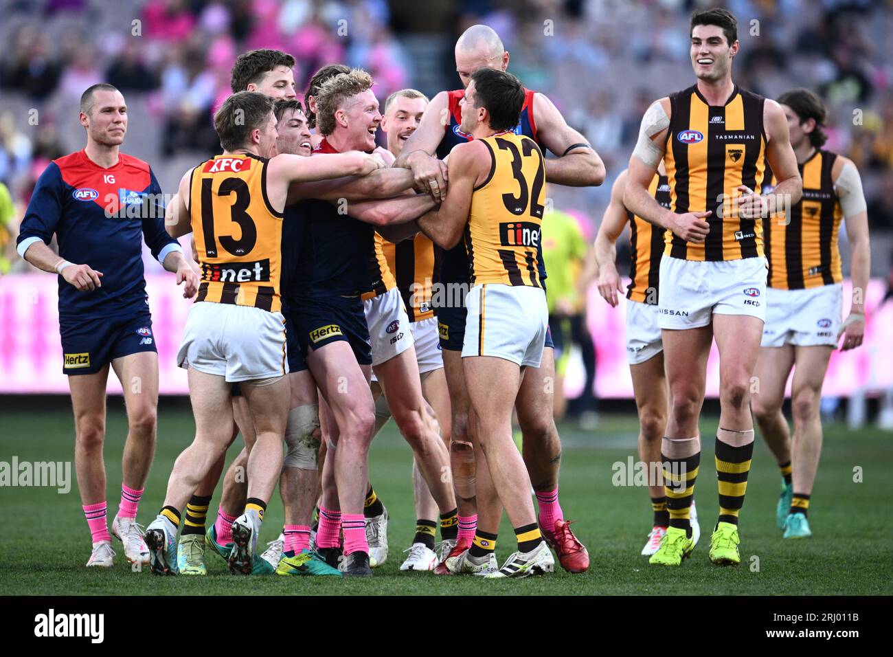 Melbourne, Australia. 20th Aug, 2023. Clayton Oliver of Melbourne ...