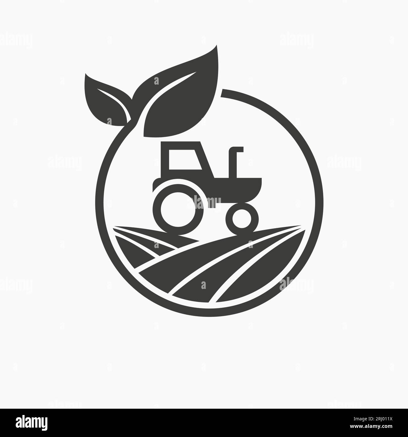 Agriculture Logo Design Concept With Tractor Icon. Farming Logotype Symbol Template Stock Vector ...