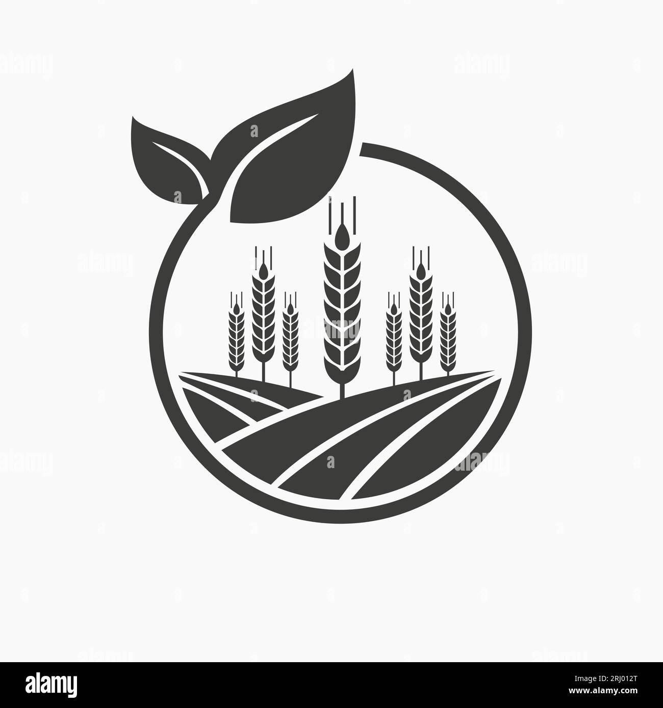 Agriculture Logo Design Concept With Wheat Icon. Farming Logotype ...