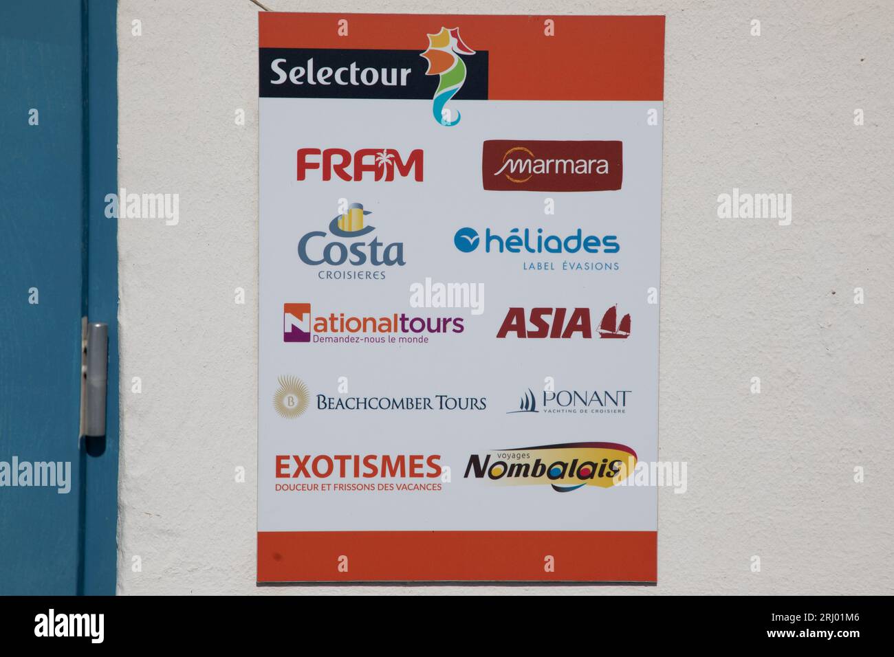 lyon , France - 08 08 2023 : Selectour travel agency sign with many ...