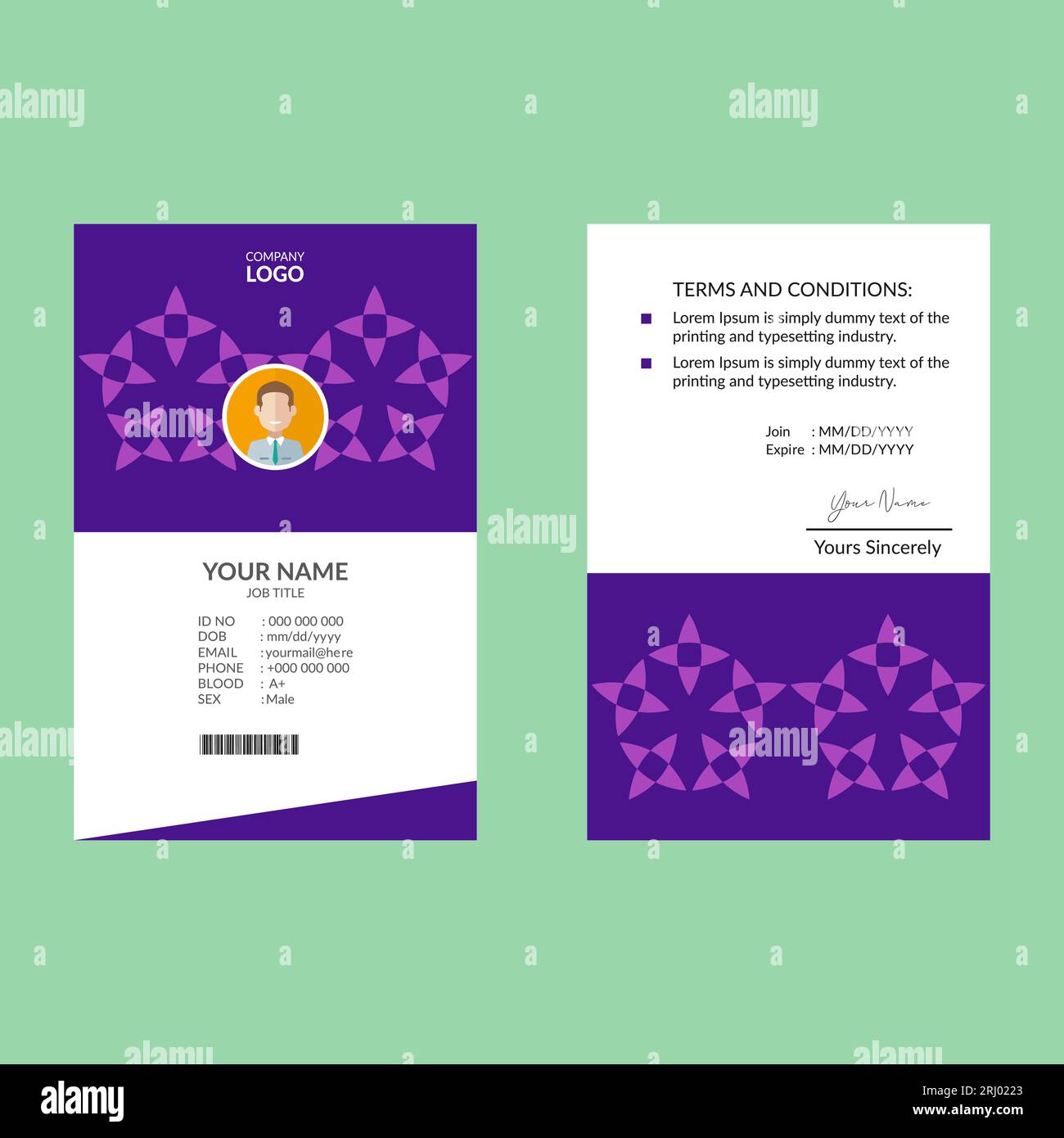 Elegant ID Card Design Template Stock Vector Image Art Alamy elegant-id-card-design-template-stock-vector-image-art-alamy