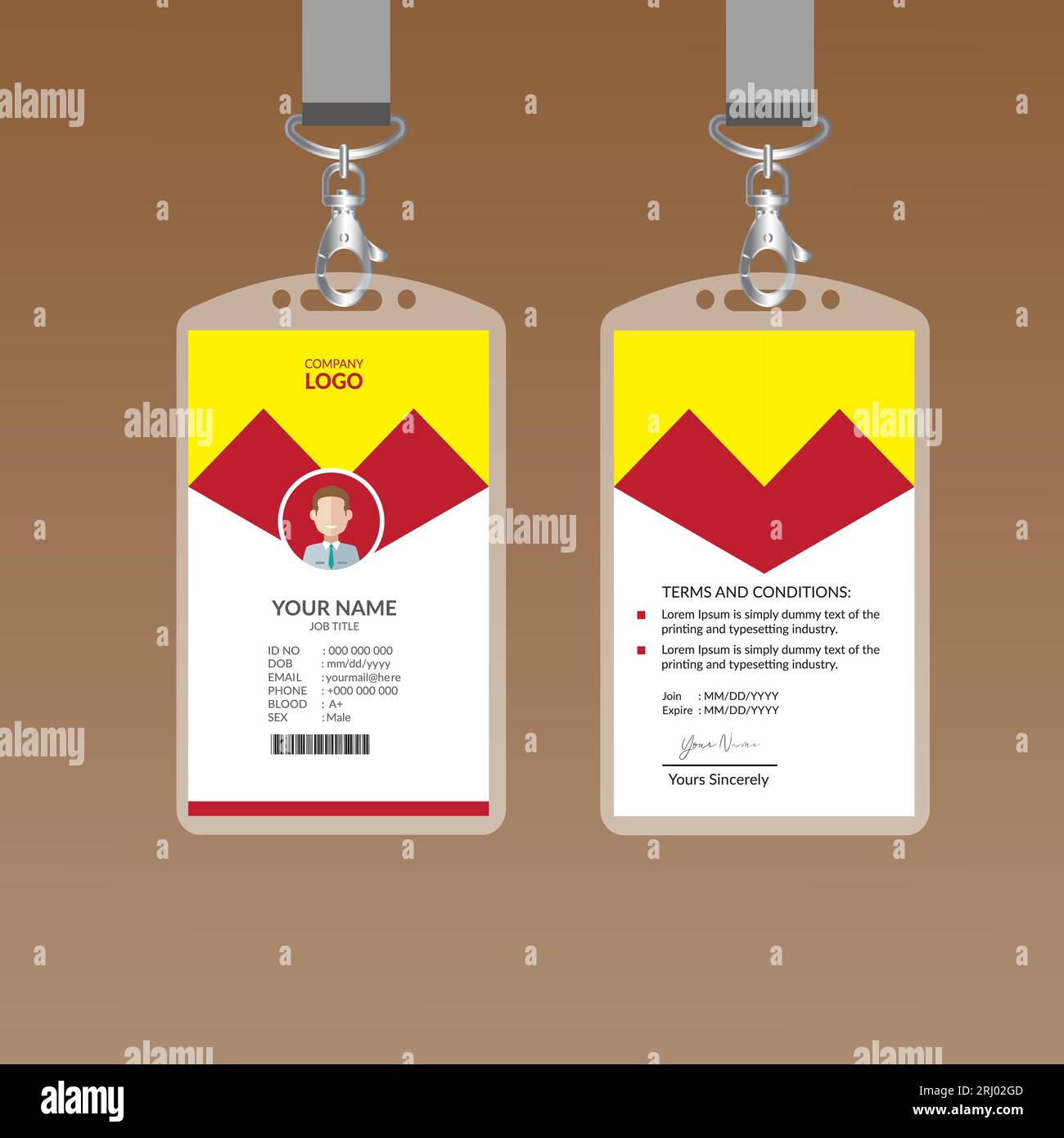 Elegant ID Card Design Template Stock Vector Image & Art - Alamy