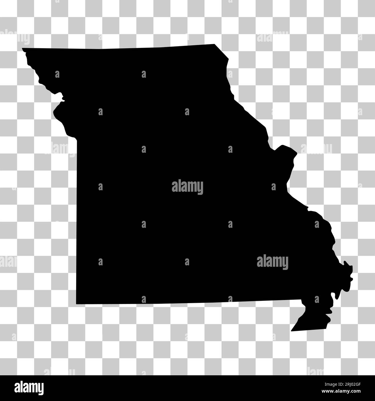 Missouri map shape, united states of america. Flat concept icon symbol ...