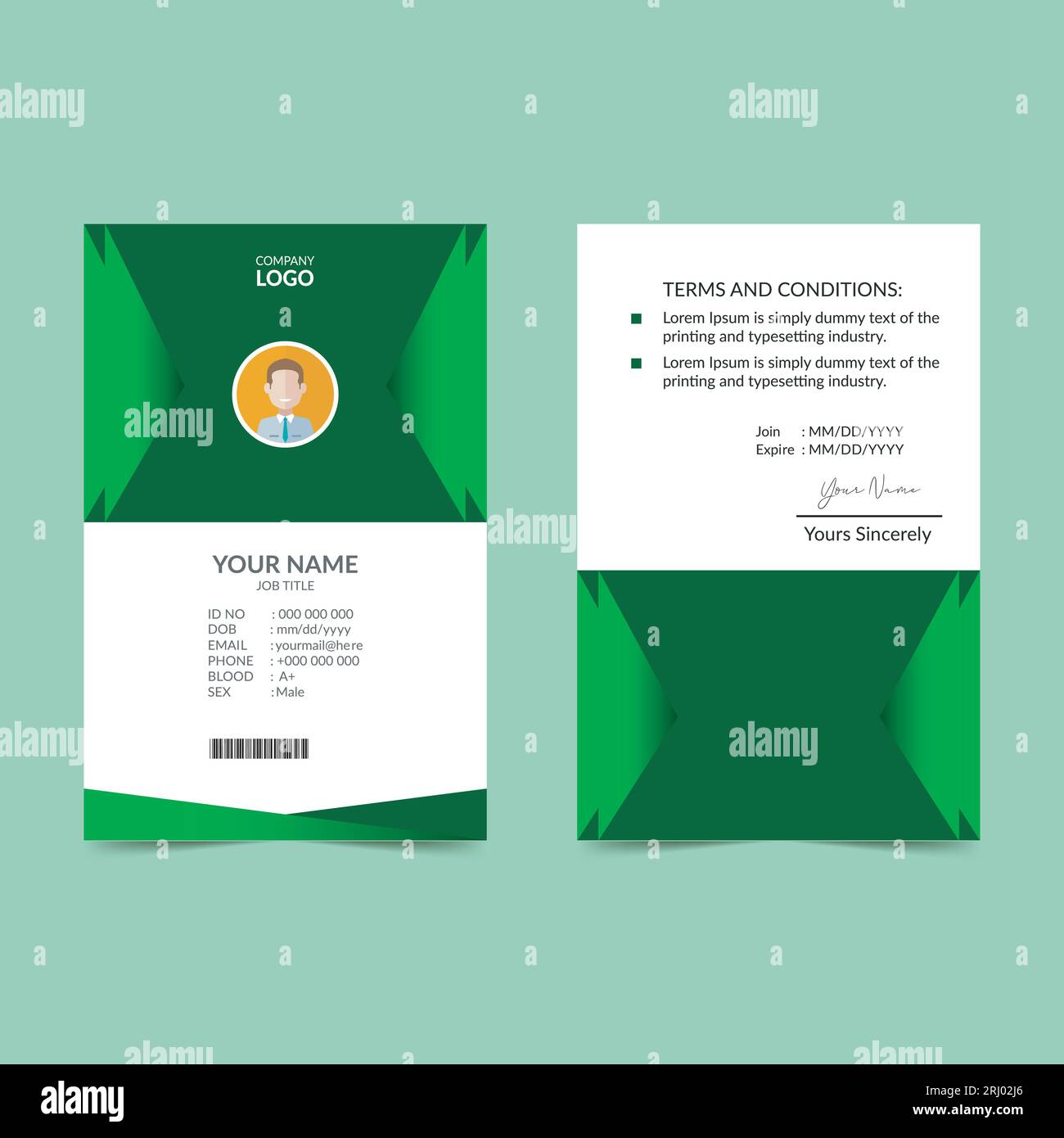 Mockup id template branding Stock Vector Images - Alamy