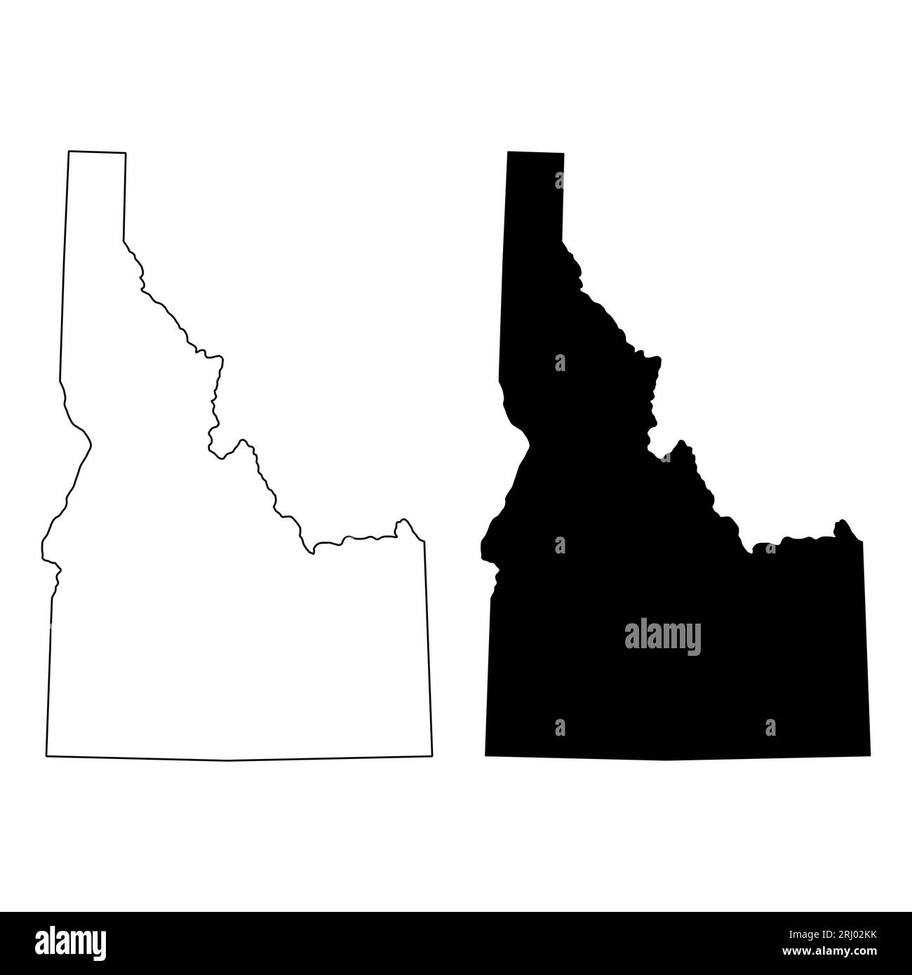 Set of Idaho map, united states of america. Flat concept icon vector ...