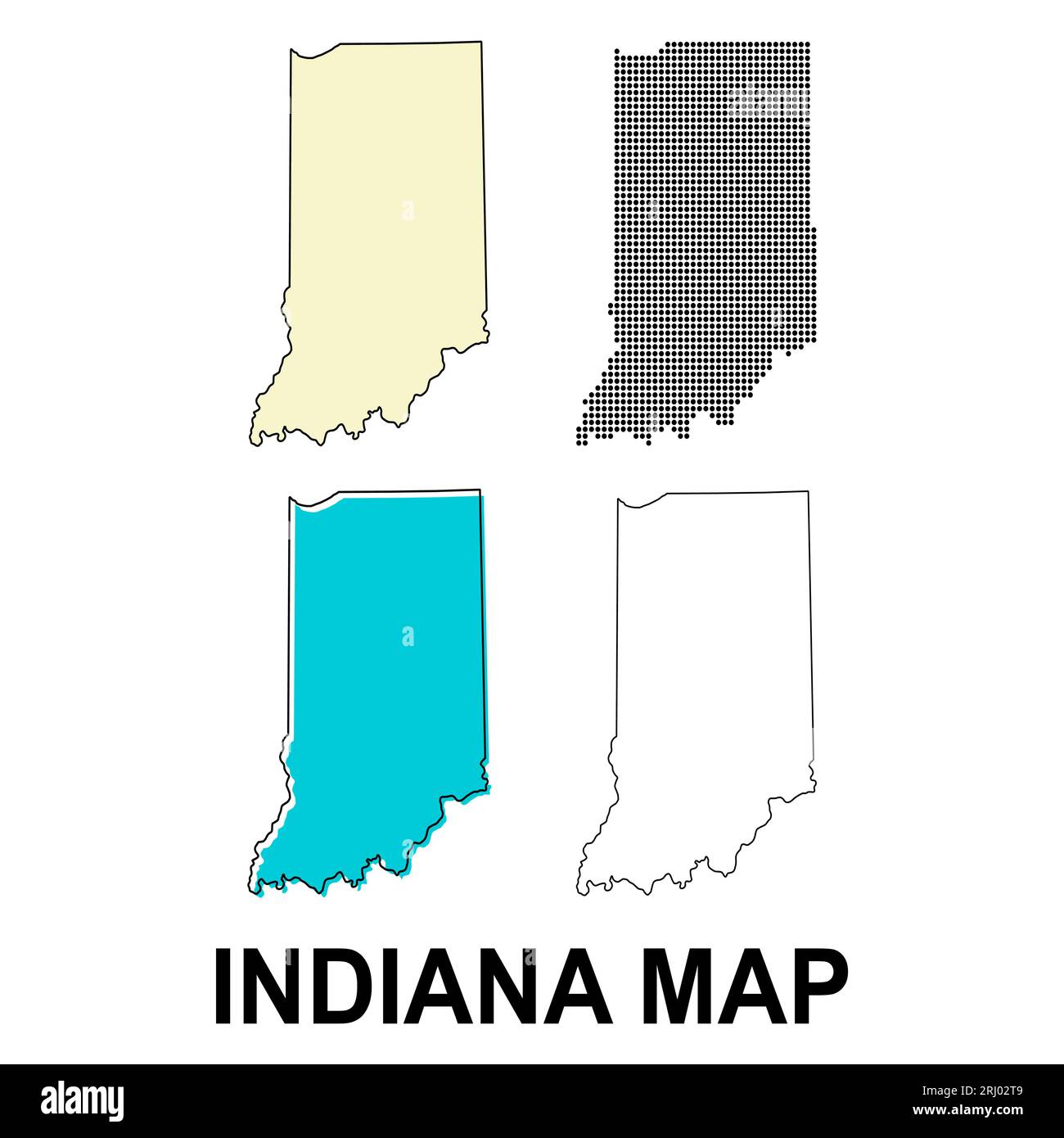 Indiana county map vector vectors hi-res stock photography and images ...