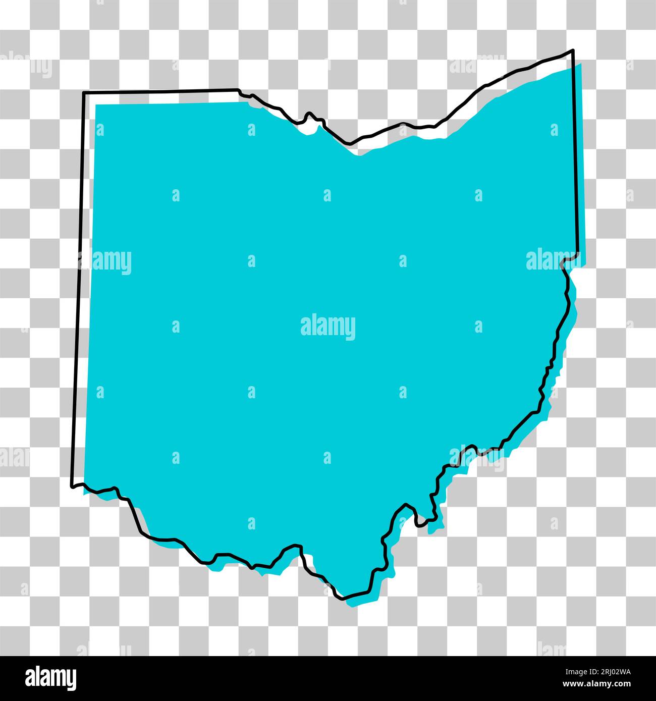 Ohio map shape, united states of america. Flat concept icon symbol ...