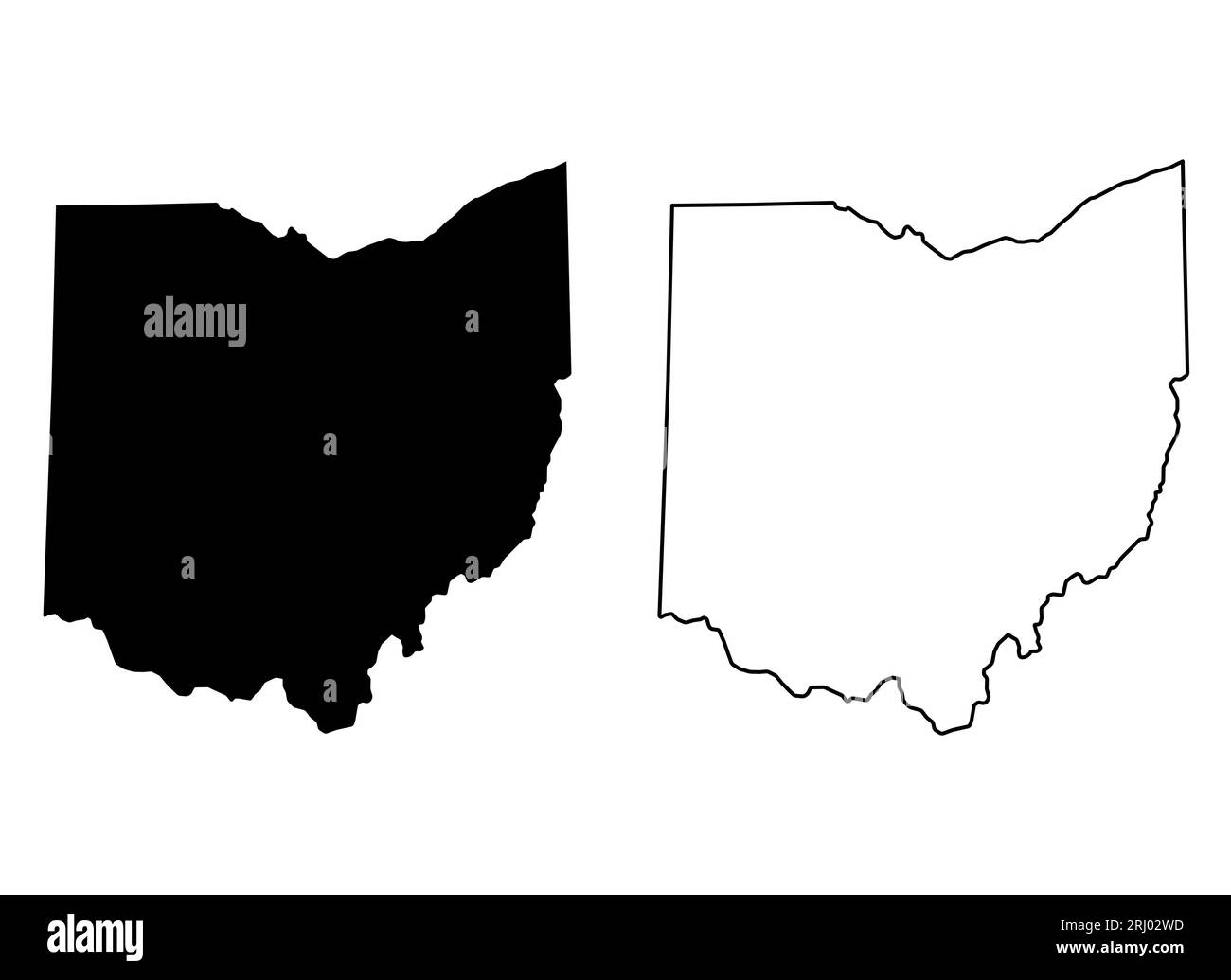 Set of Ohio map, united states of america. Flat concept symbol vector ...