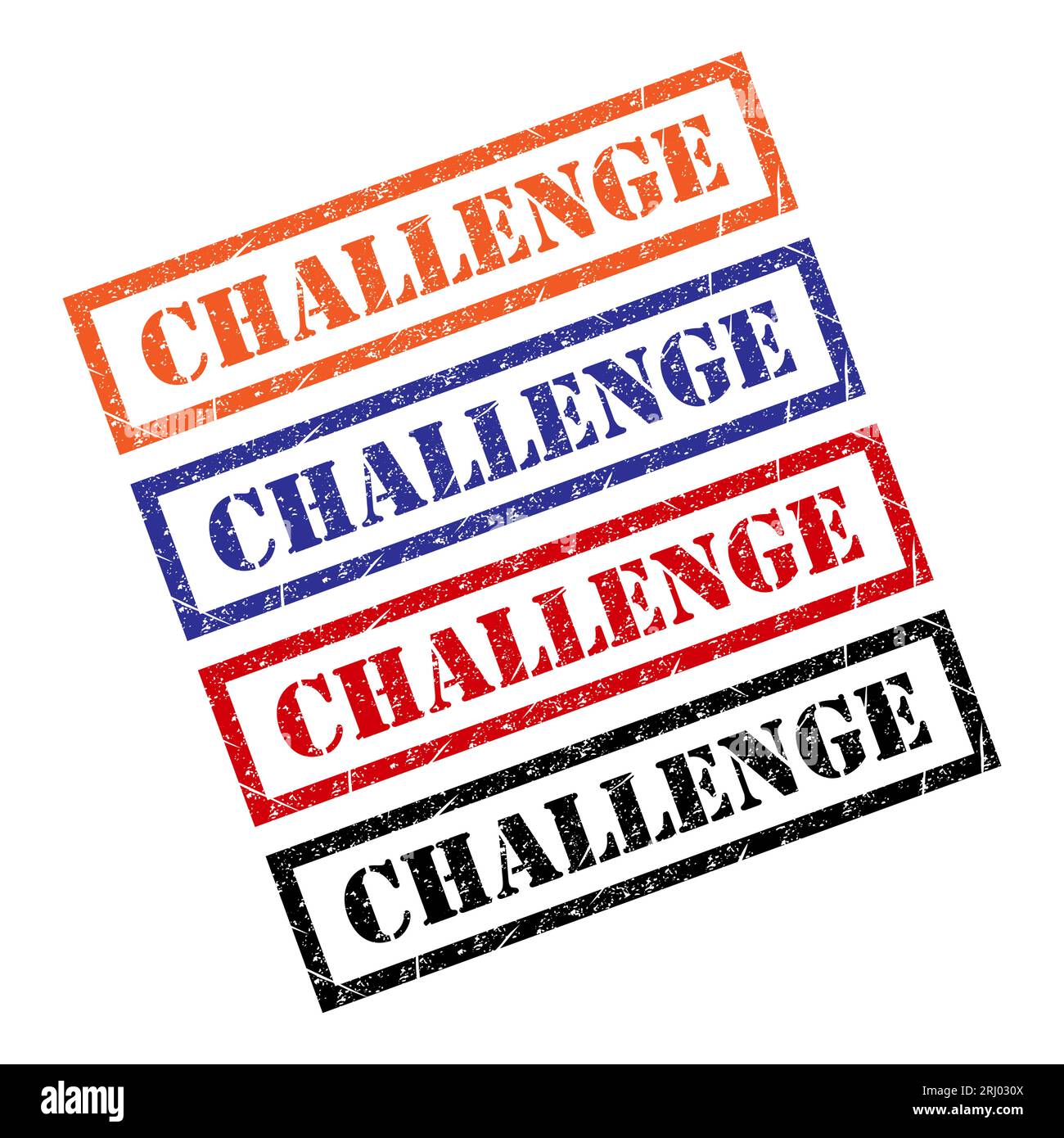 Set of Challenge stamp symbol, label sticker sign button, text banner ...