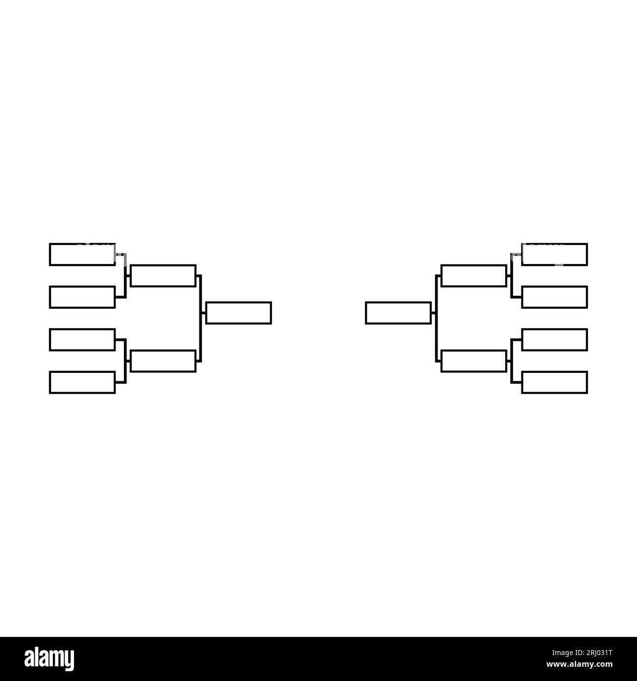 Set of Bracket sport tournament, blank elimination event sign, playoff ...