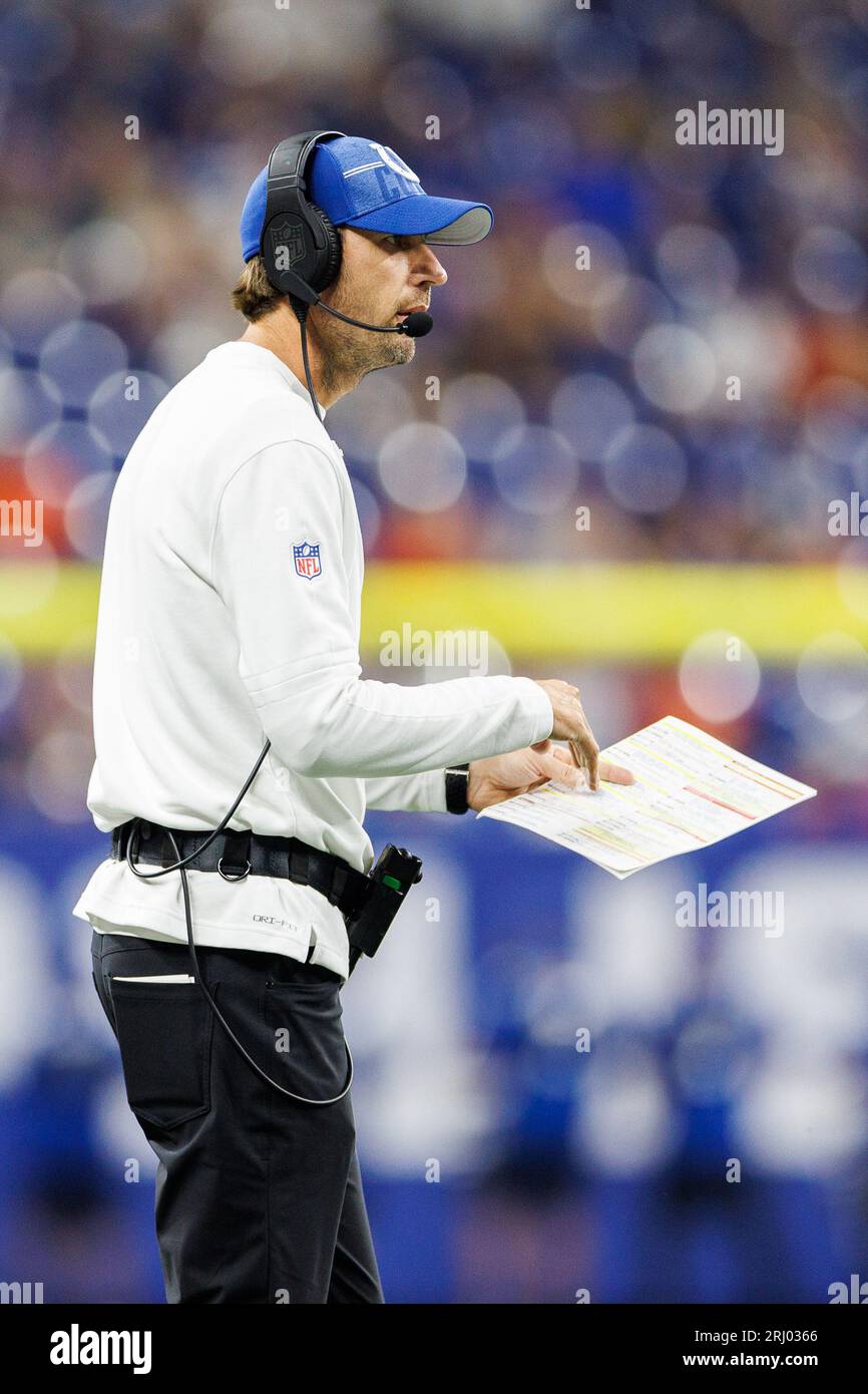 August 19, 2023: Indianapolis Colts head coach Shane Steichen during ...