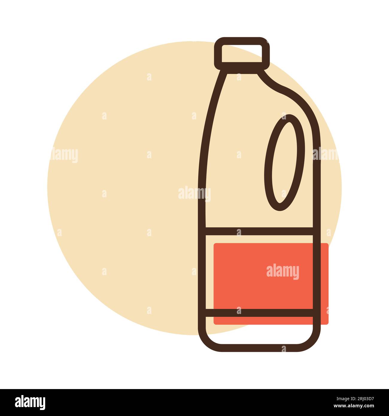 Milk plastic bottle vector icon. Dairy product sign. Graph symbol for ...