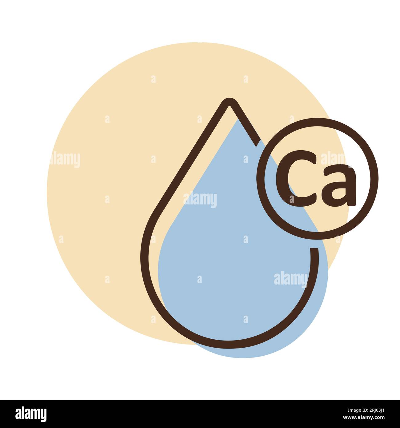 Milk drop with molecule calcium vector icon. Dairy product sign. Graph ...