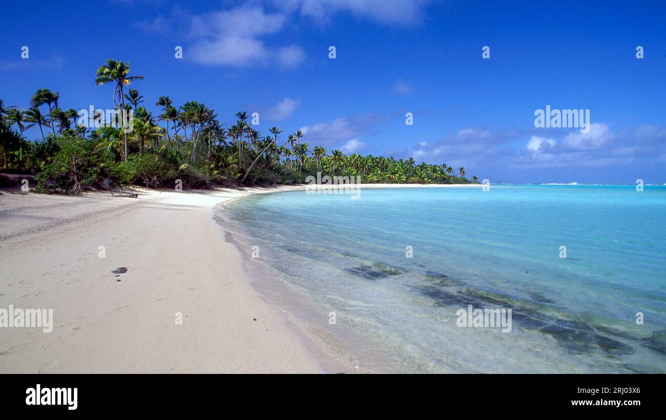 Scenery from Aitutaki Lagoon, Cook Islands, southern Pacific Stock ...