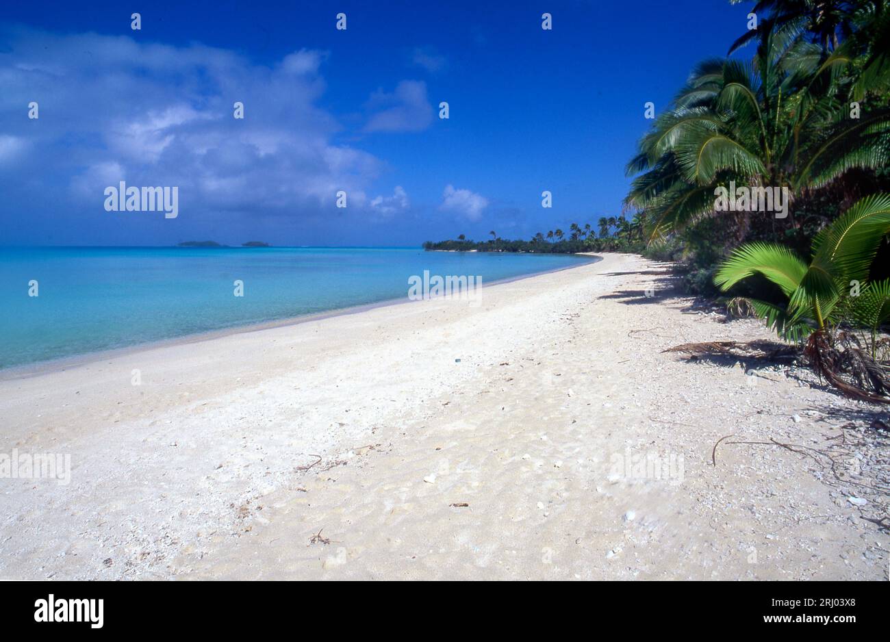 Scenery from Aitutaki Lagoon, Cook Islands, southern Pacific Stock ...