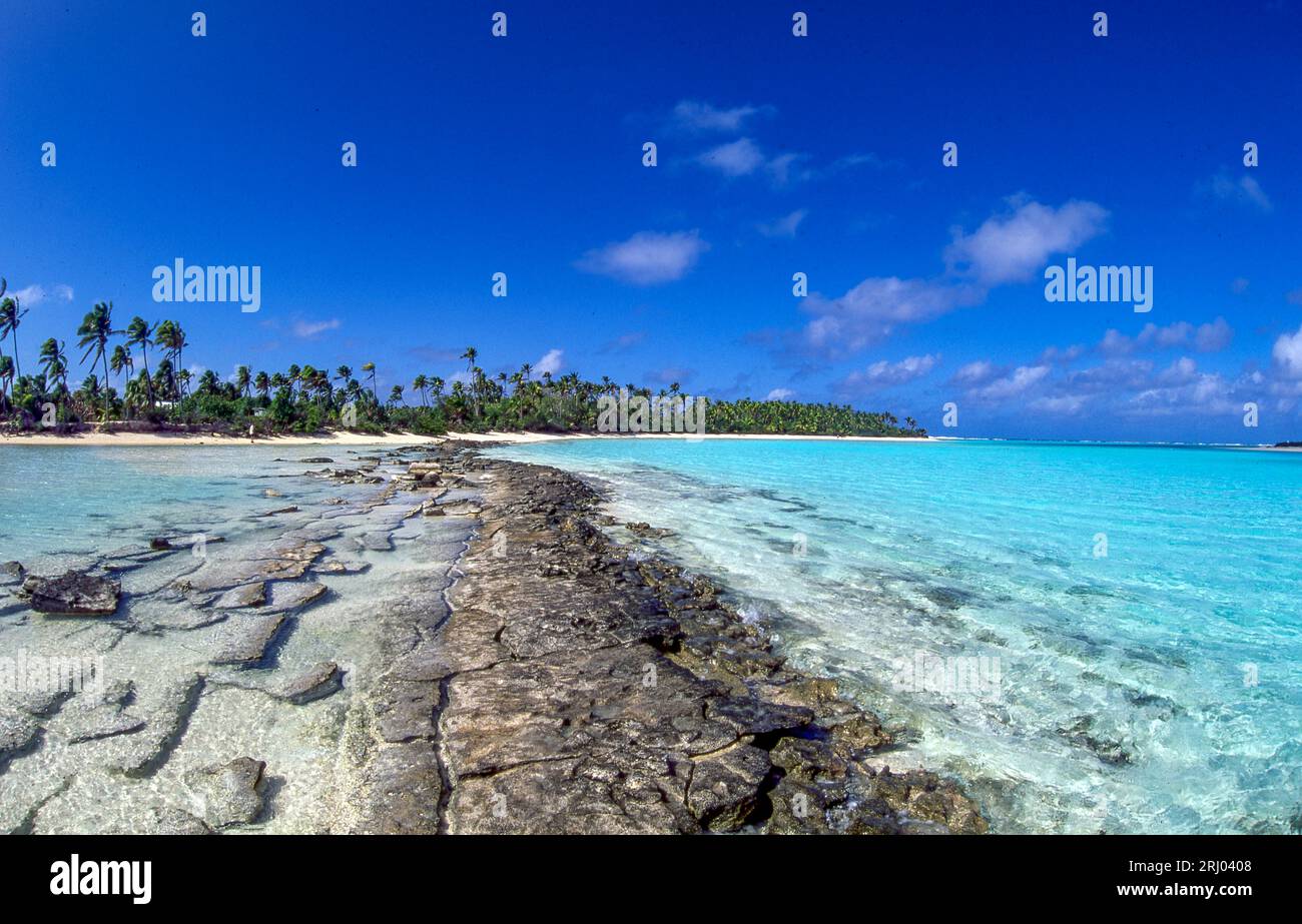 Scenery from Aitutaki Lagoon, Cook Islands, southern Pacific Stock ...
