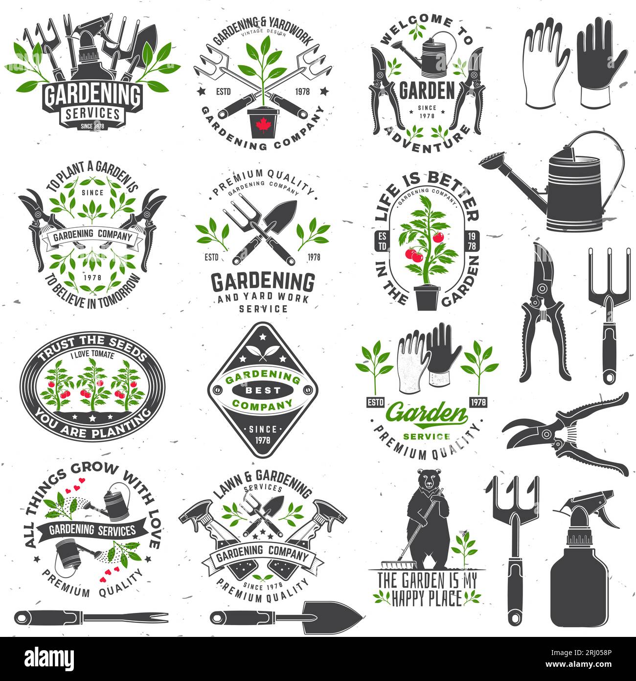 Plant label garden bed Stock Vector Images - Alamy