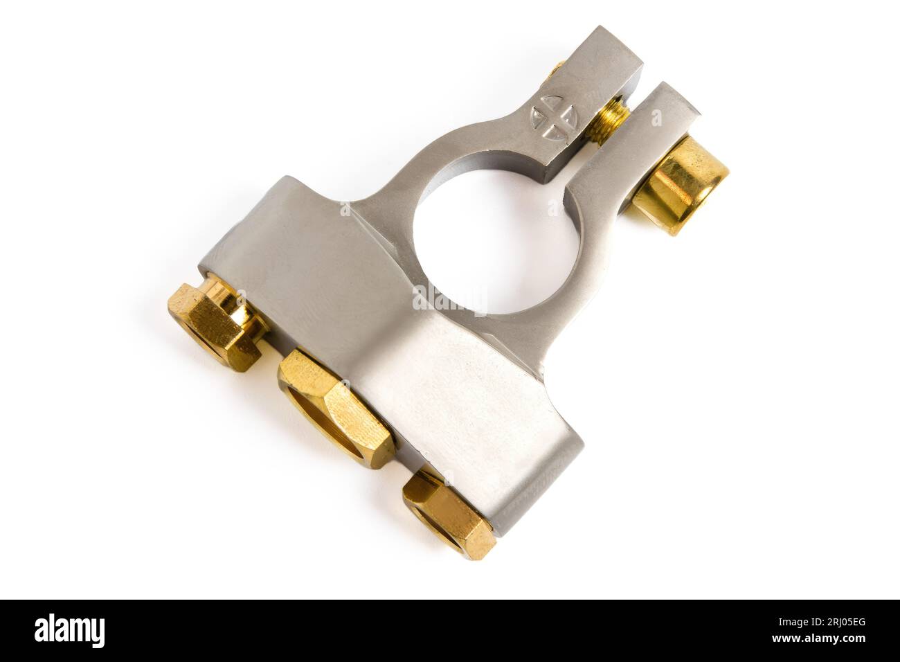 Modern car battery terminal many contacts Stock Photo - Alamy