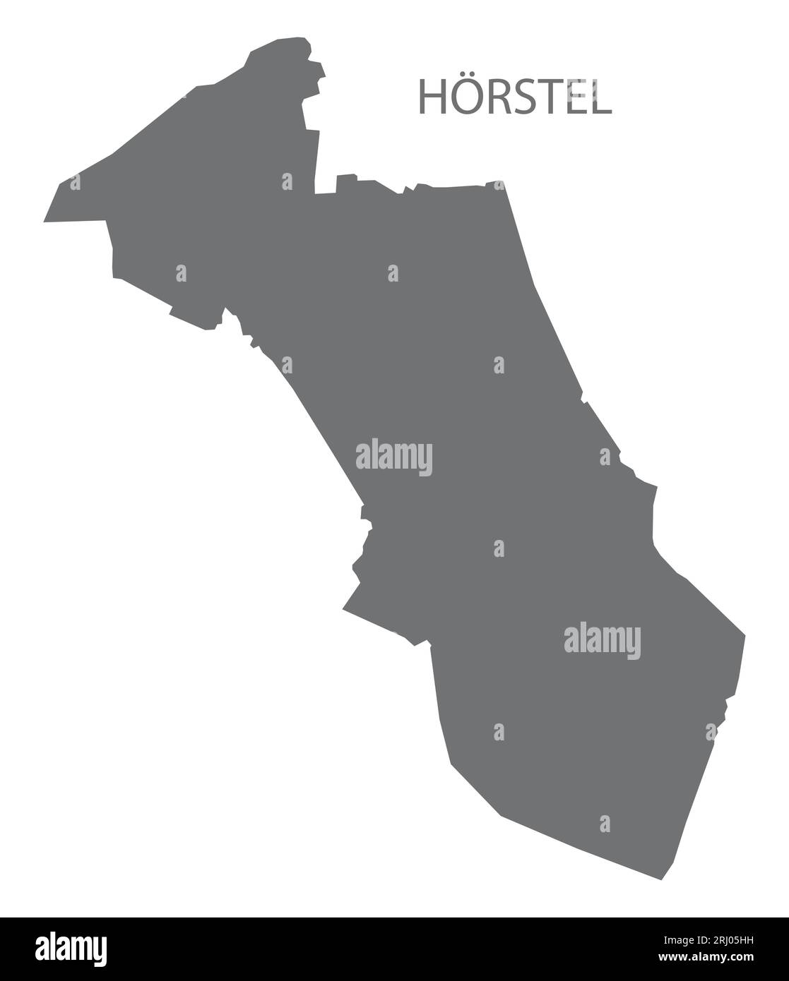 Hörstel German city map grey illustration silhouette shape Stock Vector ...