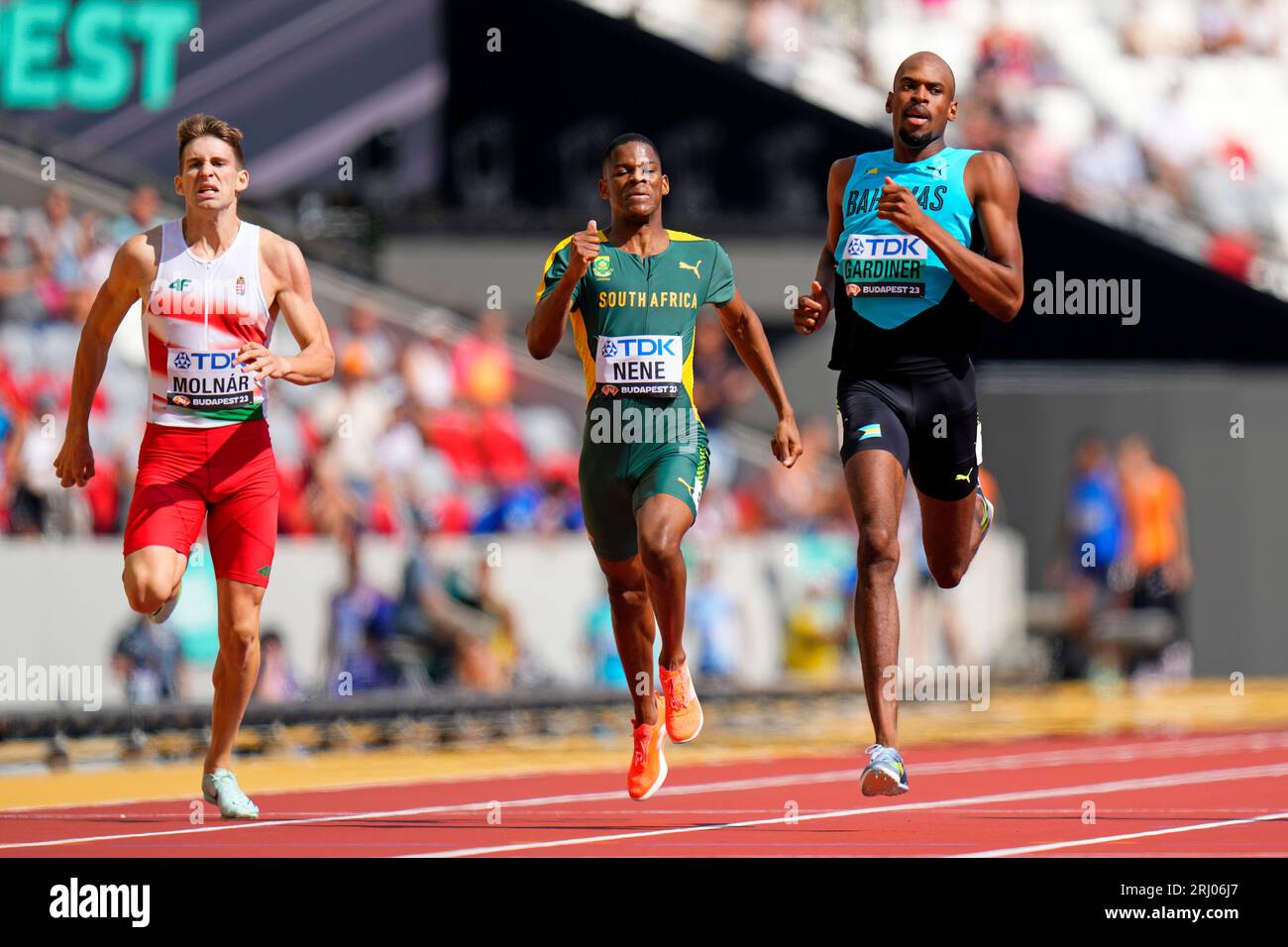Attila Molnar, of Hungary, Zakithi Nene, of South Africa and Steven ...