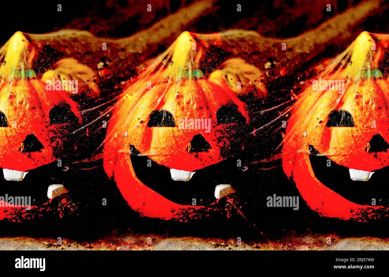 halloween pumpkins laugh with fear Stock Photo - Alamy