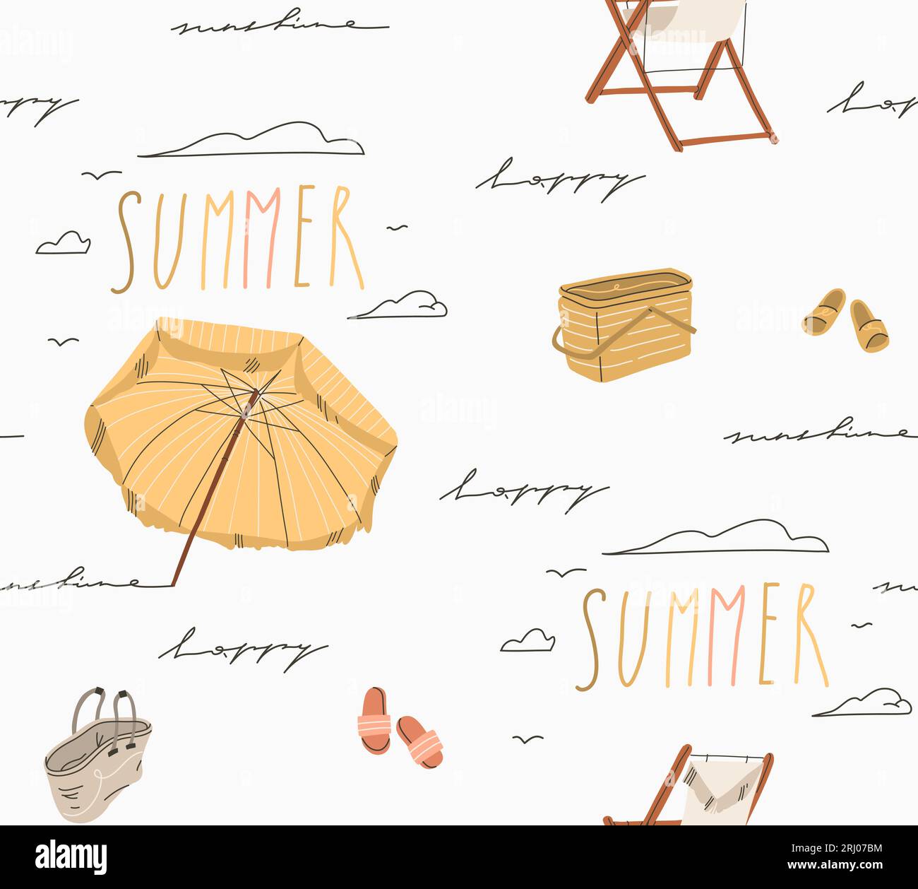 Hand drawn vector abstract stock graphic summer cartoon,creative modern ...