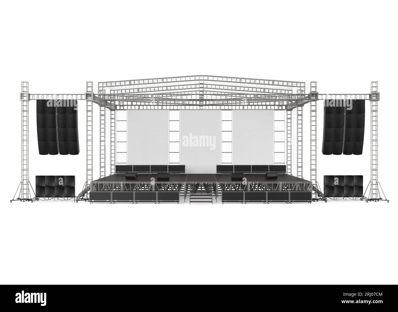 Outdoor Concert Stage Isolated Stock Photo - Alamy