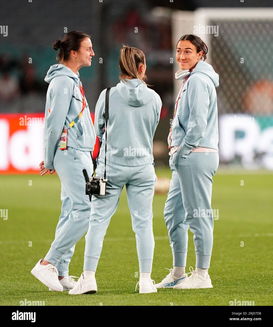 England's Lucy Bronze (right) walks the pitch prior the FIFA Women's ...