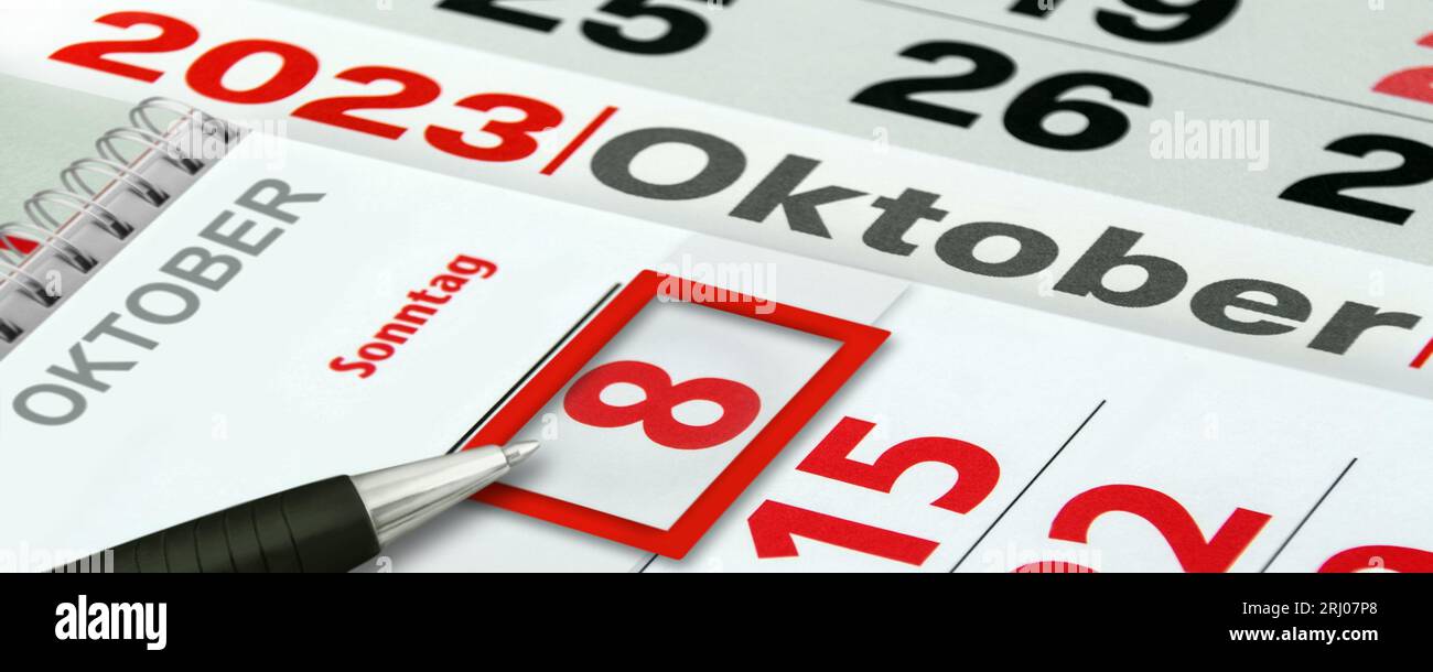 2023 german calendar hi-res stock photography and images - Alamy