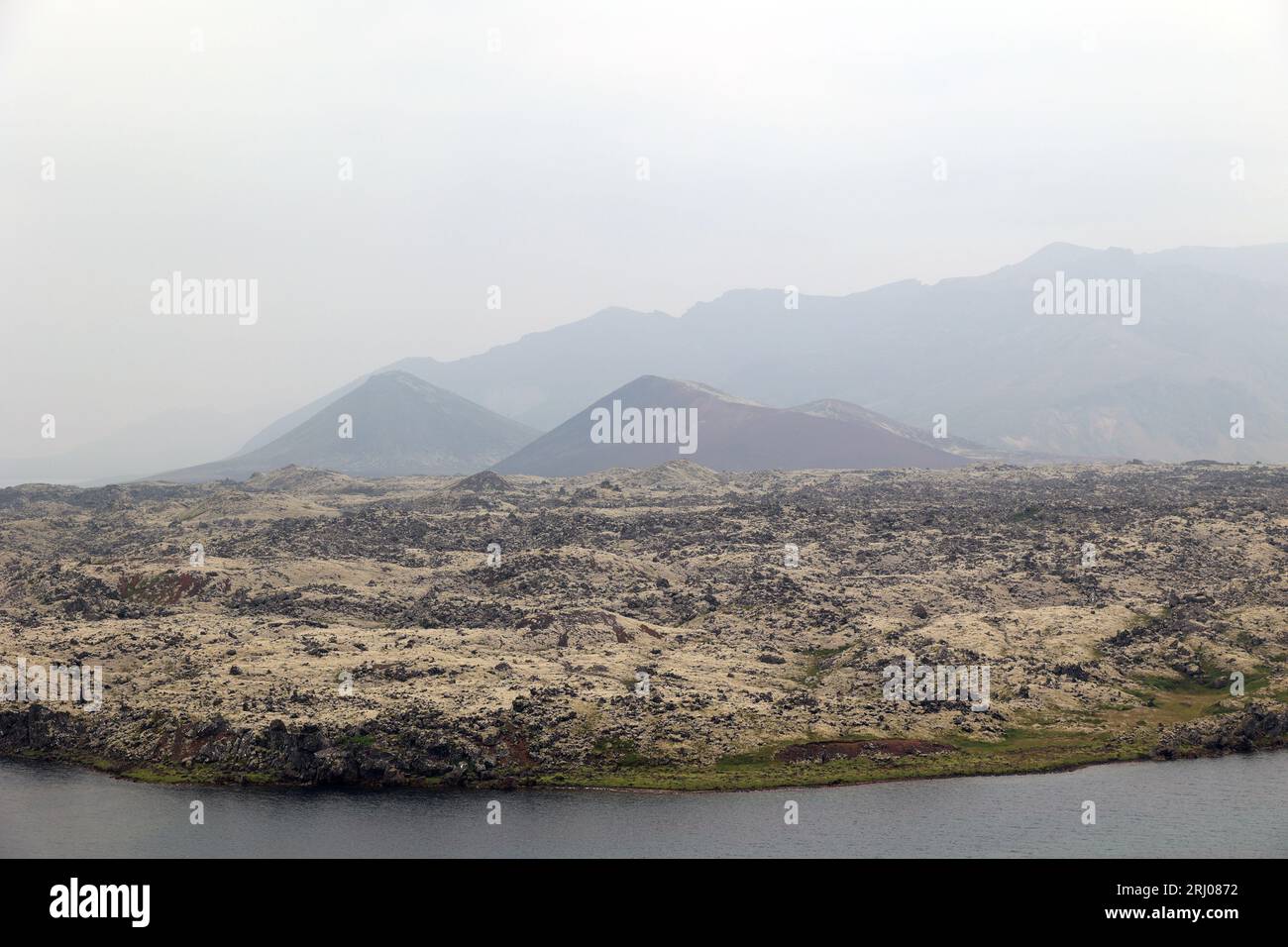 Lava rock formation landscape on Snaefellsnes Peninsula - Iceland Stock ...