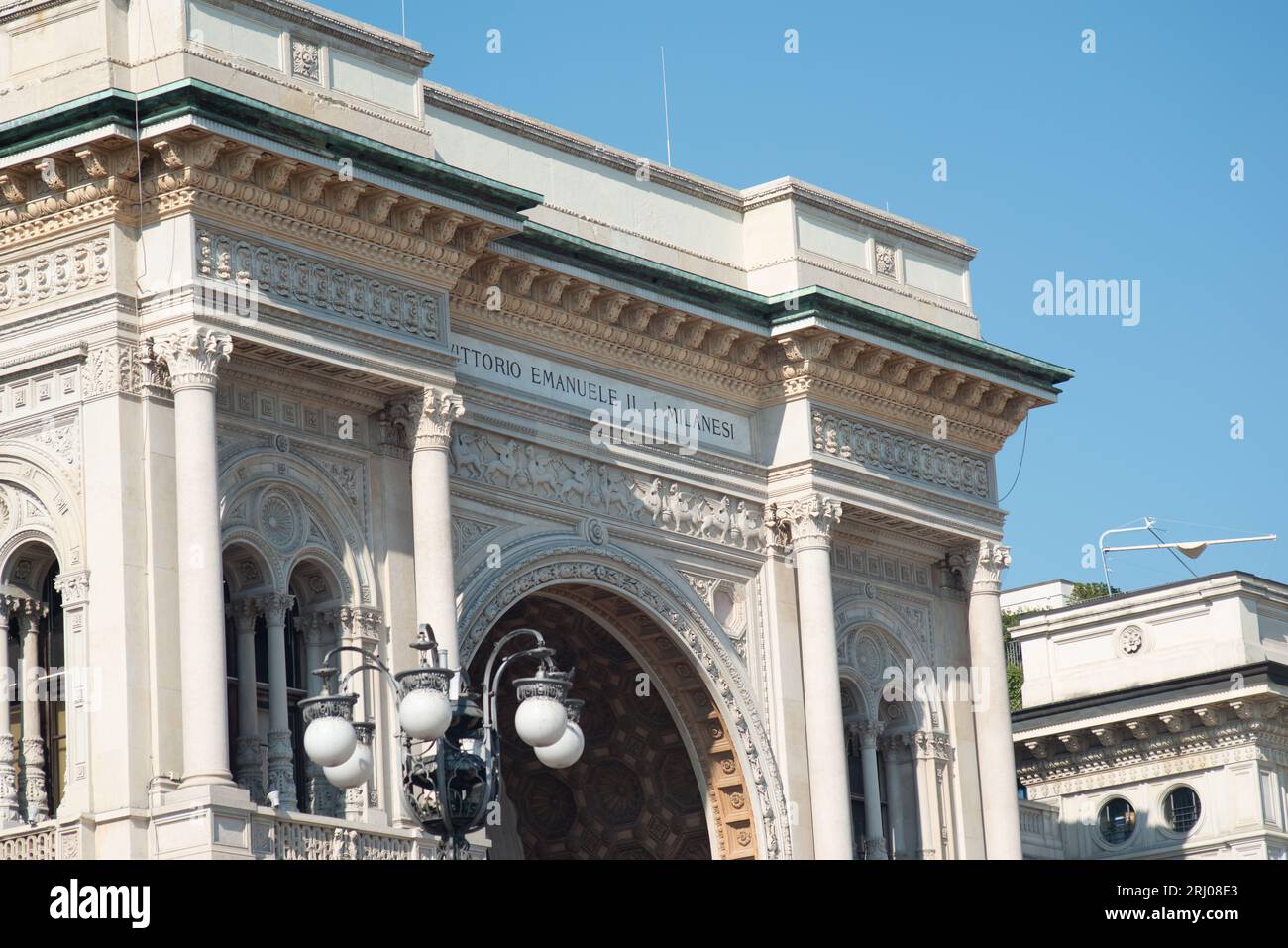 Vittorio Emanuele II landmark of Milan. Historical architecture of ...