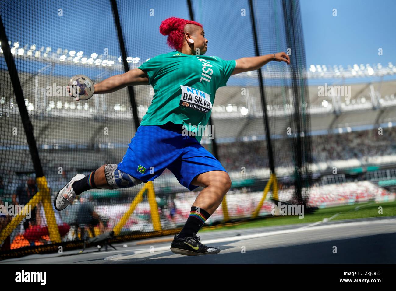 Izabela Da Silva, of Brazil, prepares to throw in the Women's-Discus ...