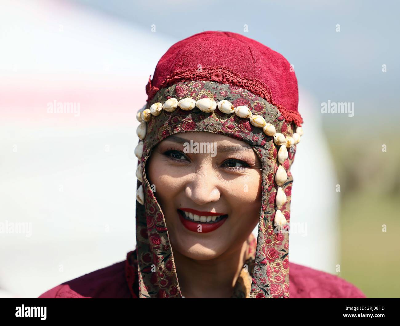 Ulan Bator, Mongolia. 20th Aug 2023. A Mongolian actress is pictured at a cultural festival in ...