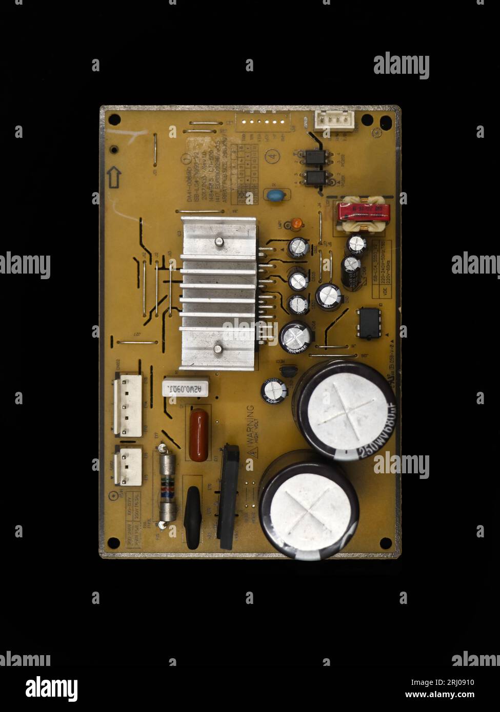 electronic components assembly on a power control inverter circuit ...