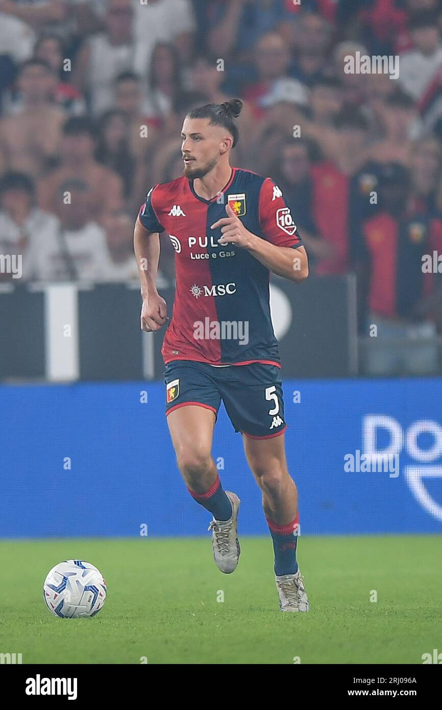 Genoa, Italy. 19th Aug, 2023. Radu Matei Dragusin (Genoa) during Genoa CFC vs ACF Fiorentina ...