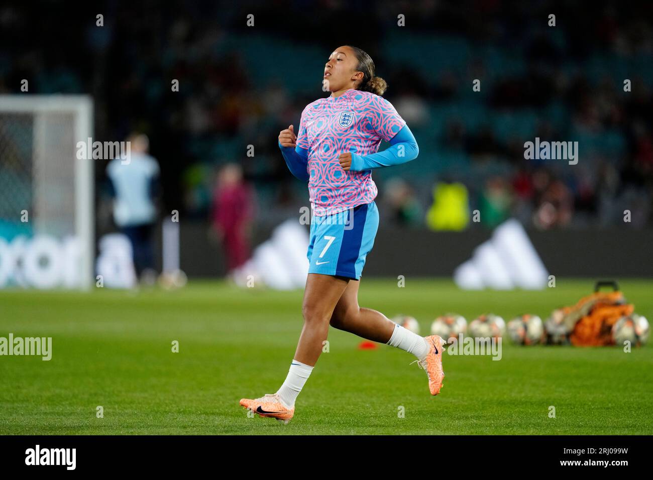 England's Lauren James runs during warmup before the Women's World Cup ...