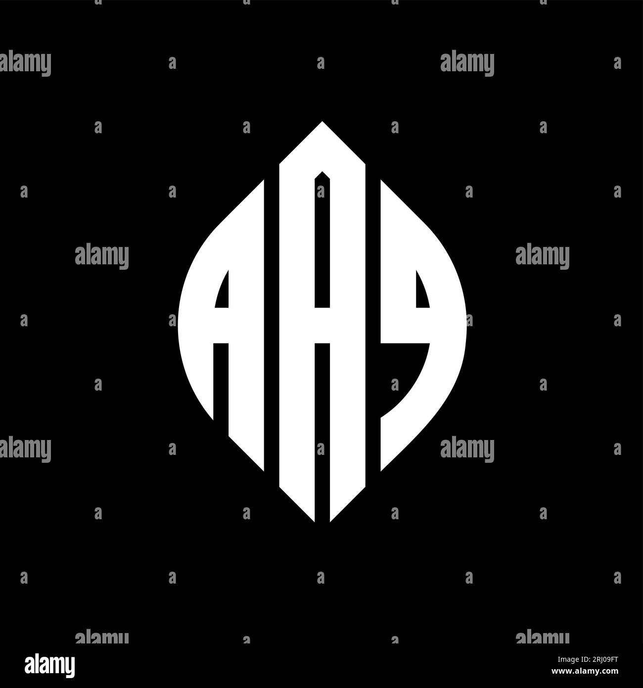 AAQ circle letter logo design with circle and ellipse shape. AAQ ...