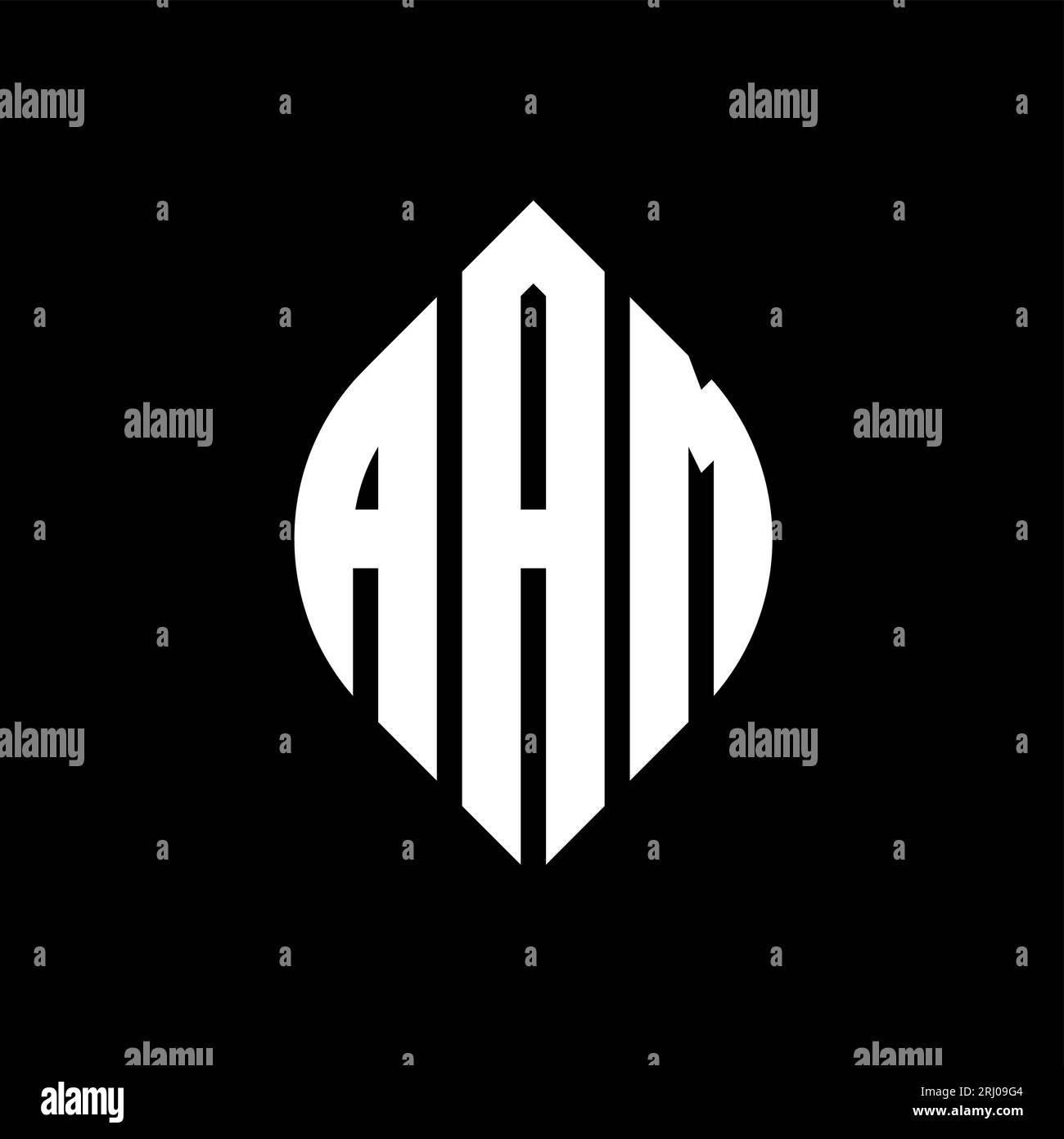 AAM circle letter logo design with circle and ellipse shape. AAM ...