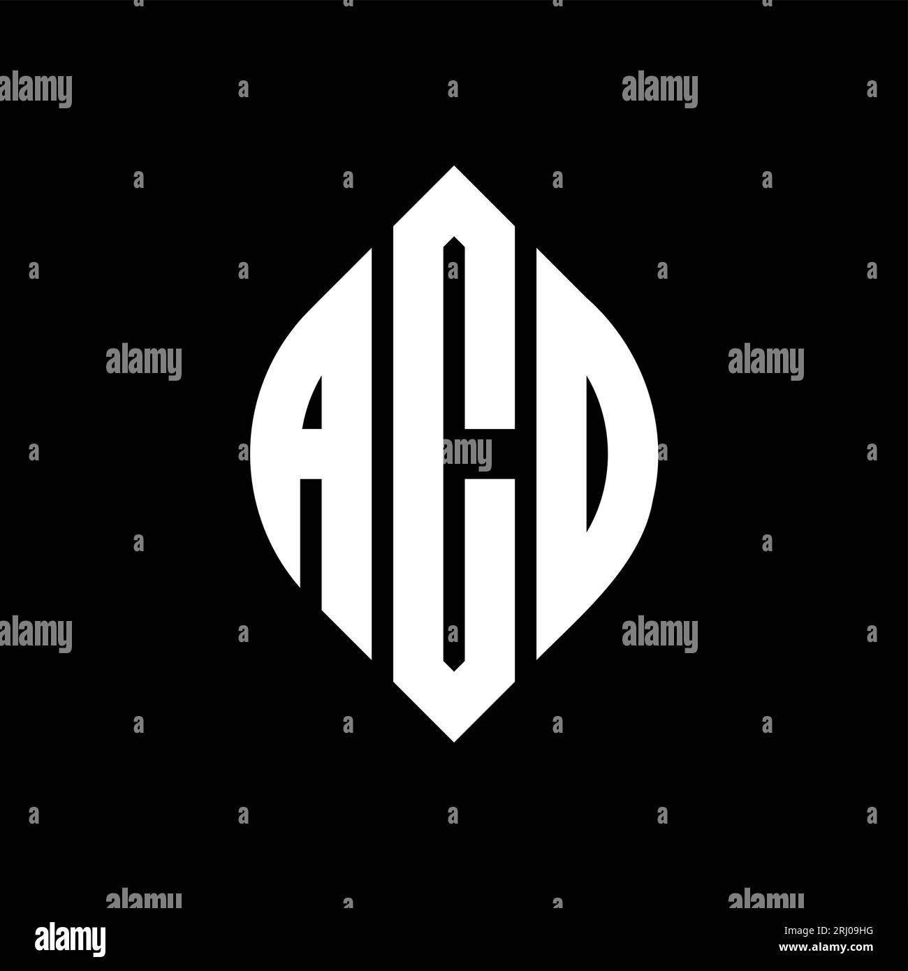 ACD circle letter logo design with circle and ellipse shape. ACD ...