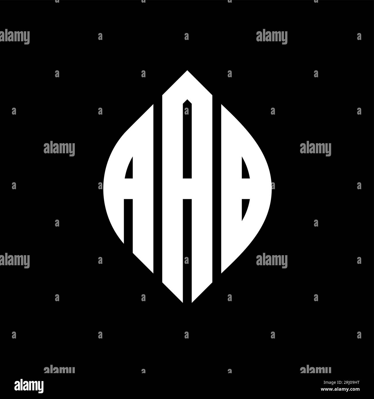 AAB circle letter logo design with circle and ellipse shape. AAB ...