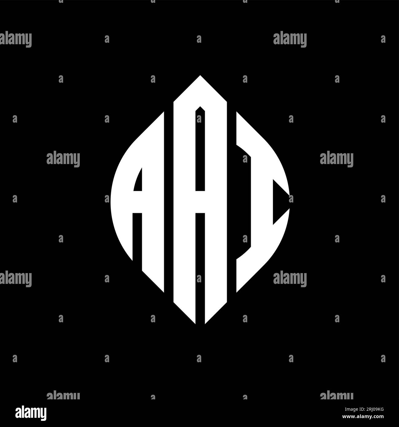 AAI circle letter logo design with circle and ellipse shape. AAI ...