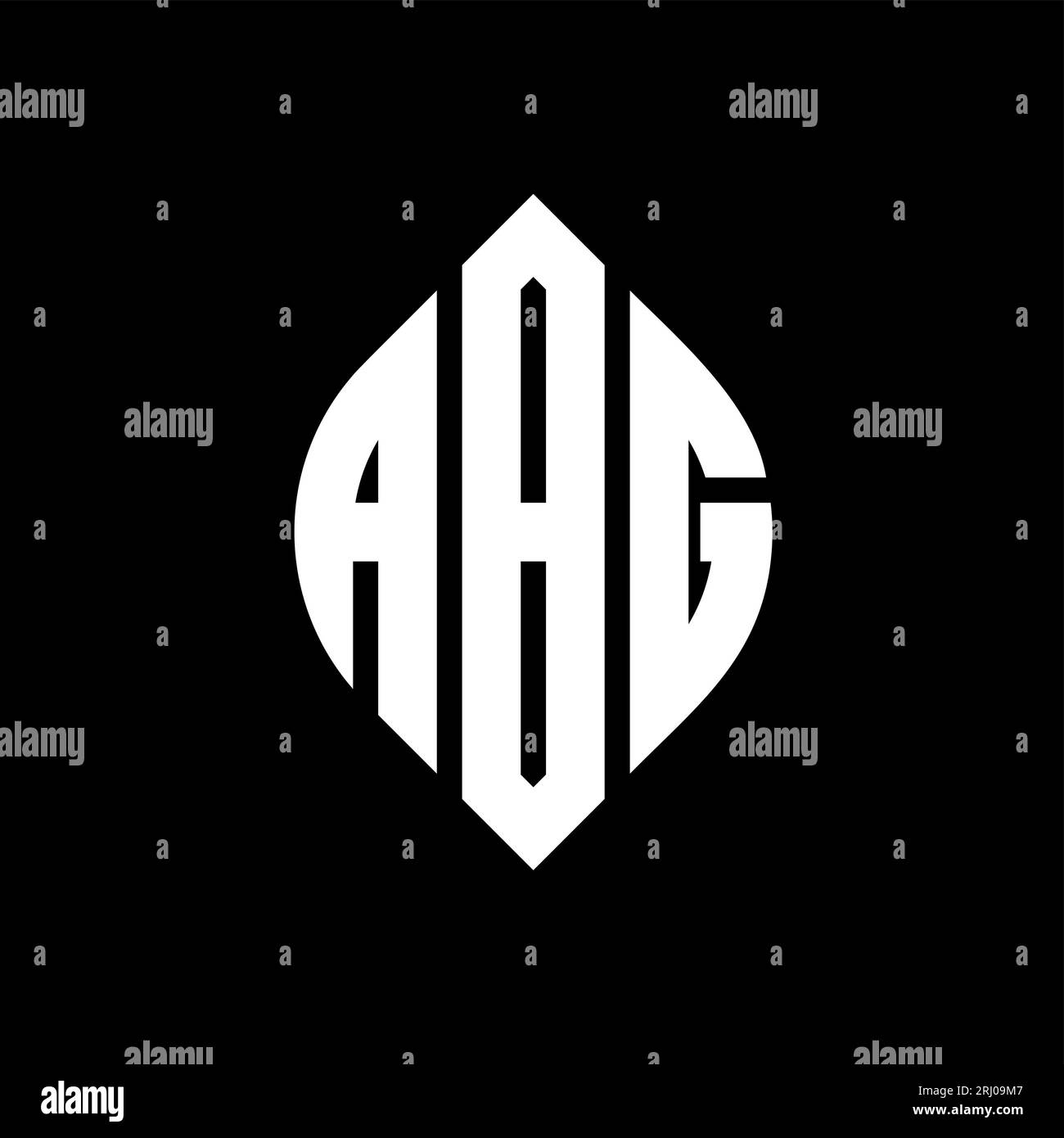 ABG circle letter logo design with circle and ellipse shape. ABG ...